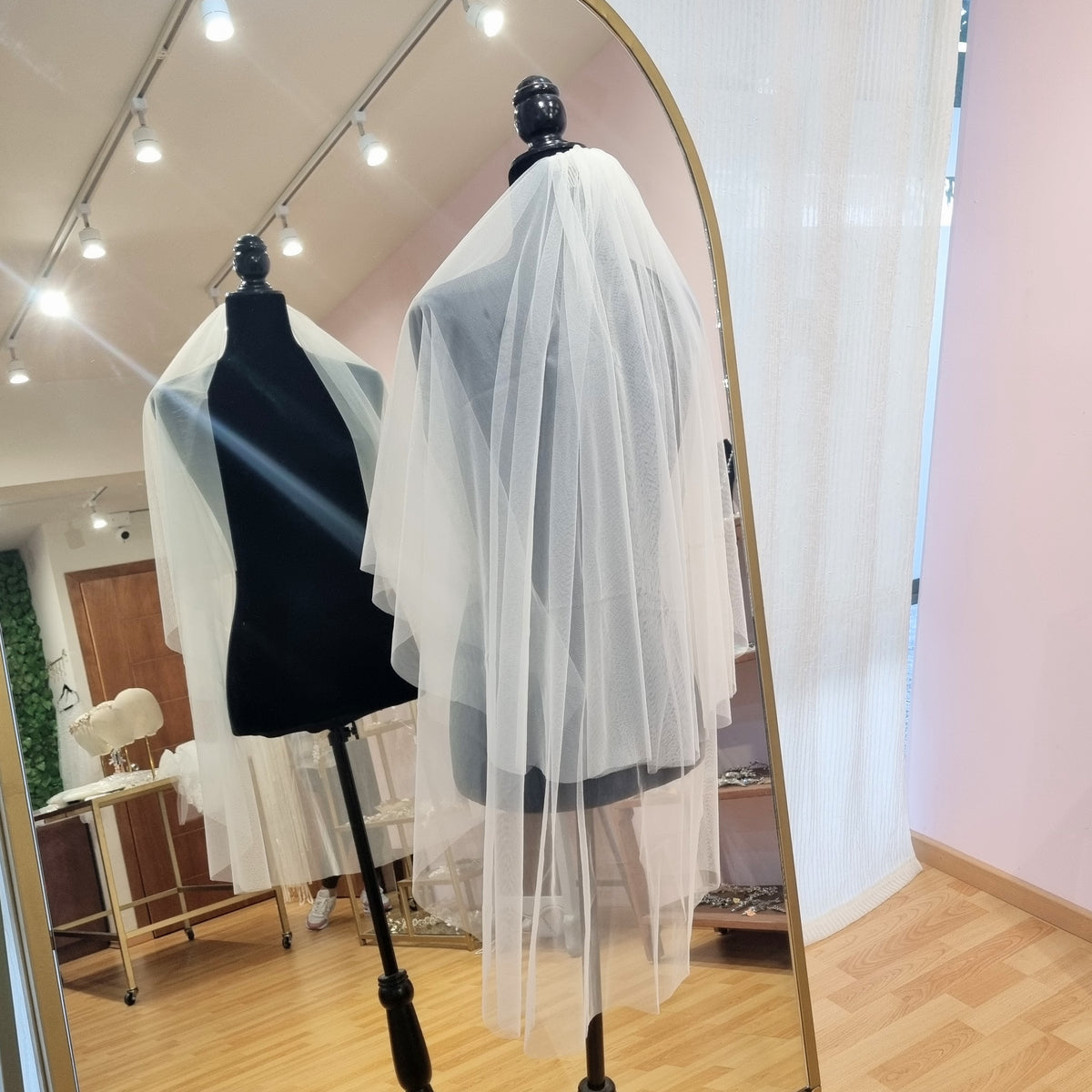 EGIPTO Velo Ivory Fuerte Corto Doble – Petit Atelier Bridal